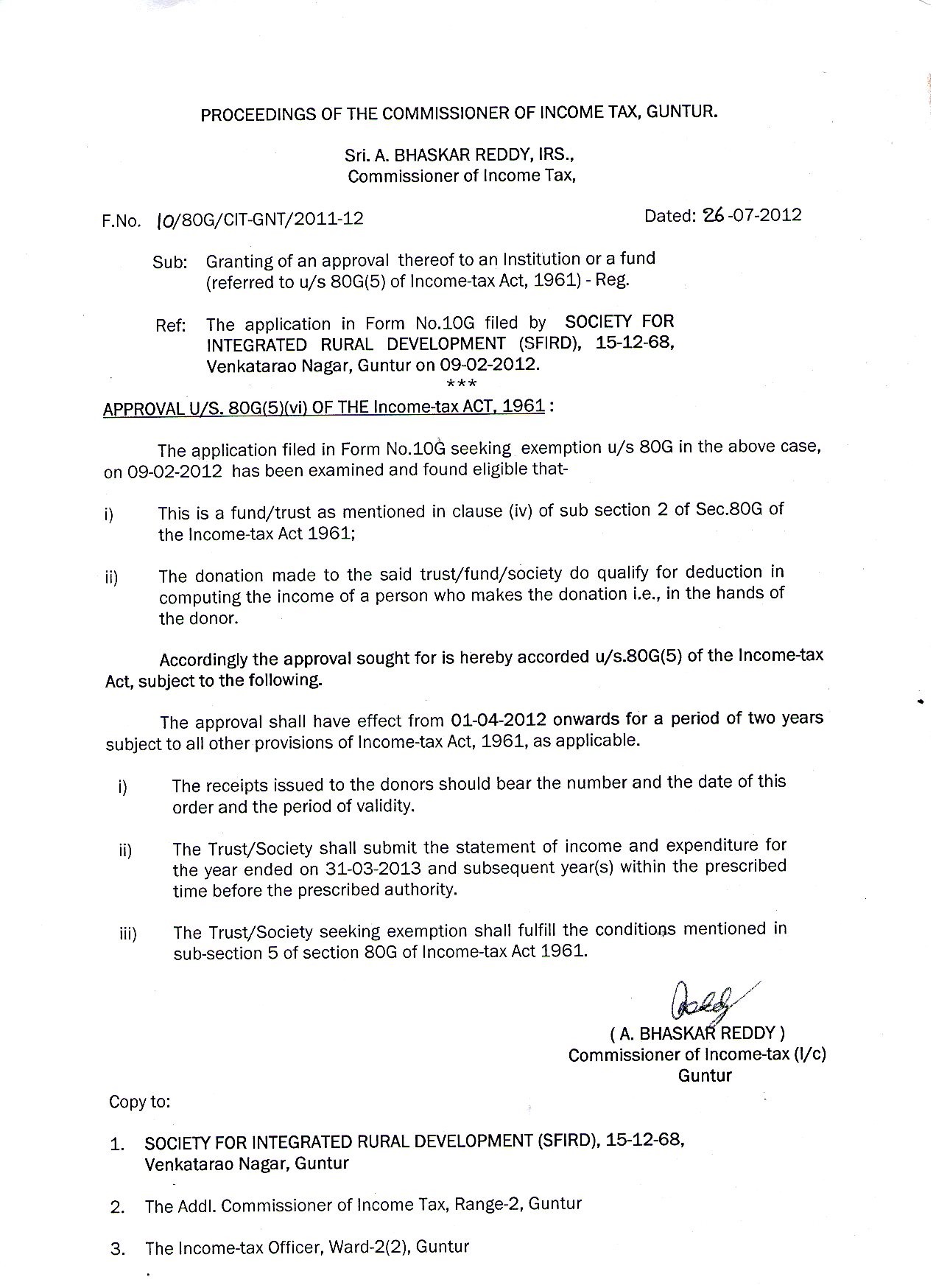 Letsendorse Socity For Integrated Rural Development Sfird 5772