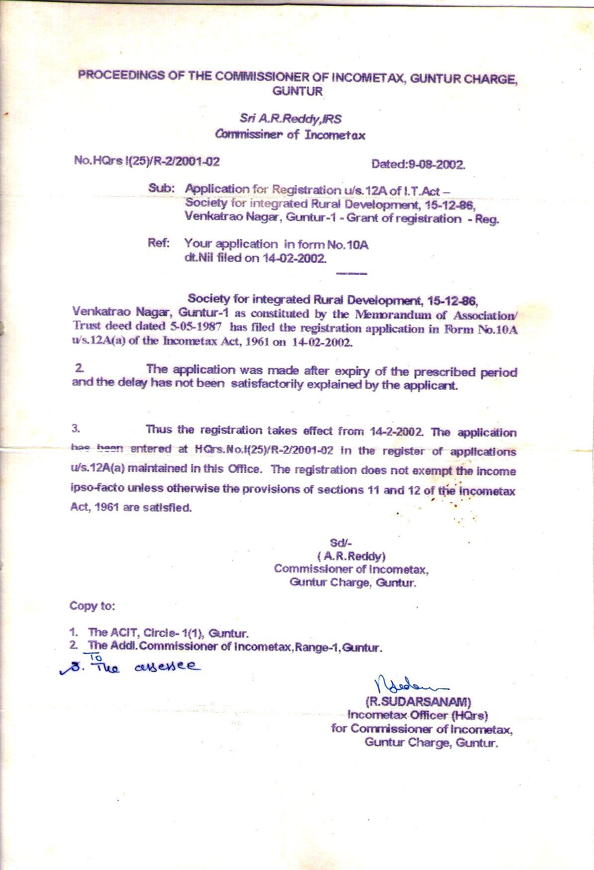 Letsendorse Socity For Integrated Rural Development Sfird 7145
